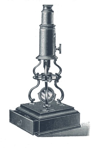Culpeper type microscope with rack focusing c. 1800. Unsigned, but ...