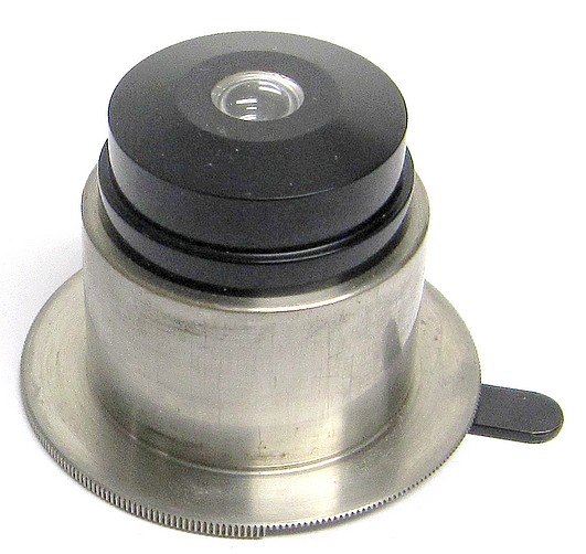 Carl Zeiss Jena. Achromatic condenser with iris diaphragm, N.A. 1.40